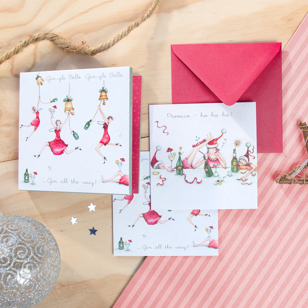 Note Card Set - NC-07- Christmas Card Boxset - Gin-Gle Bells – Berni ...