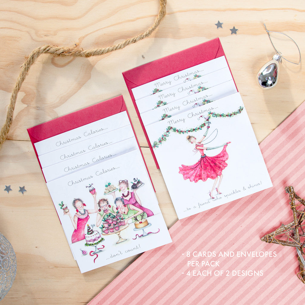 Note Card Set - NC-07- Christmas Card Boxset - Gin-Gle Bells – Berni ...